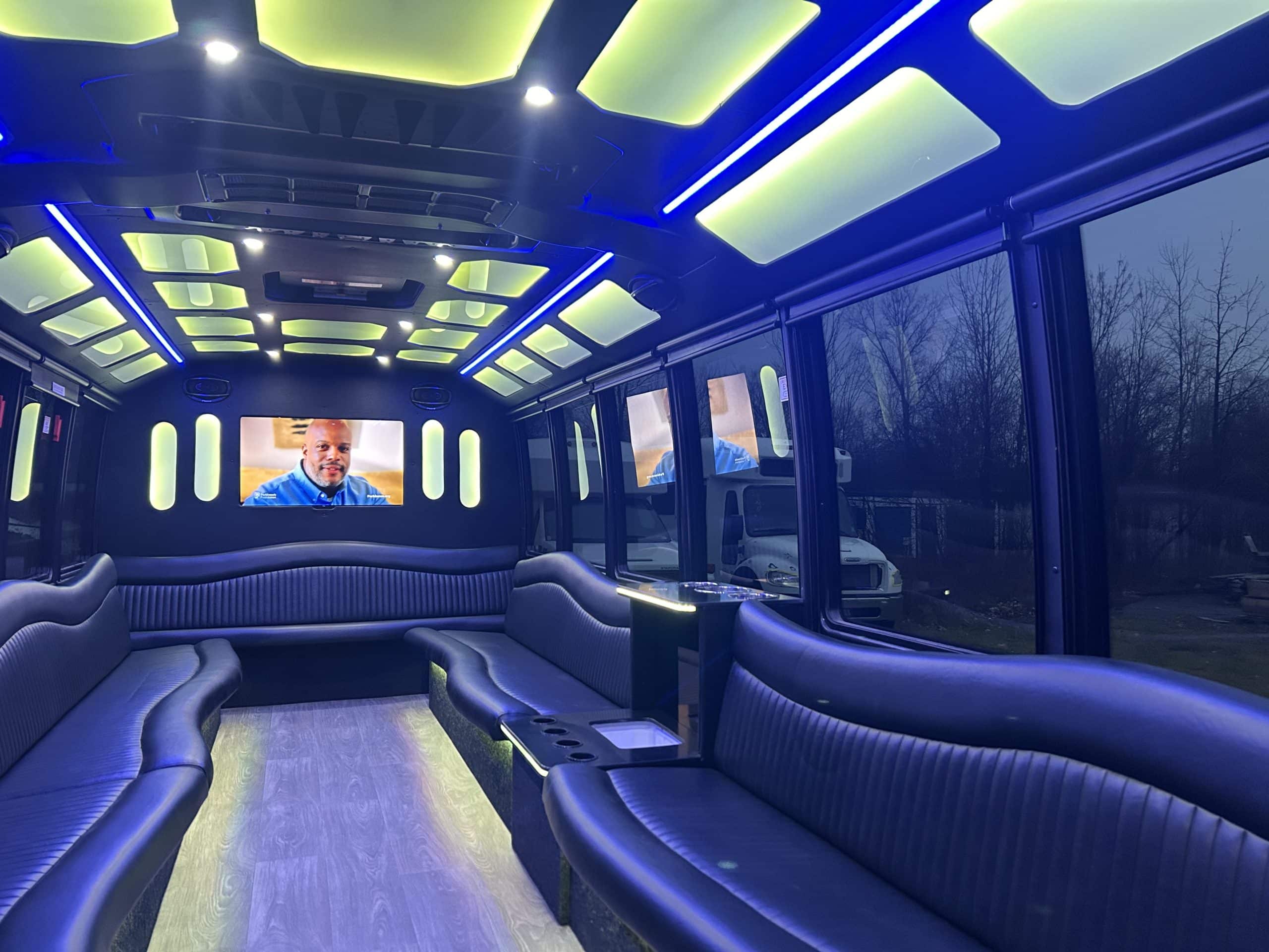 2017 F550 Grech bus with new party bus interior | Custom Mobile Conversions
